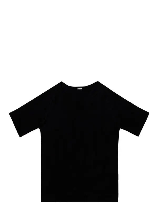 Balenciaga Sporty B Crewneck Athletic Top - Black