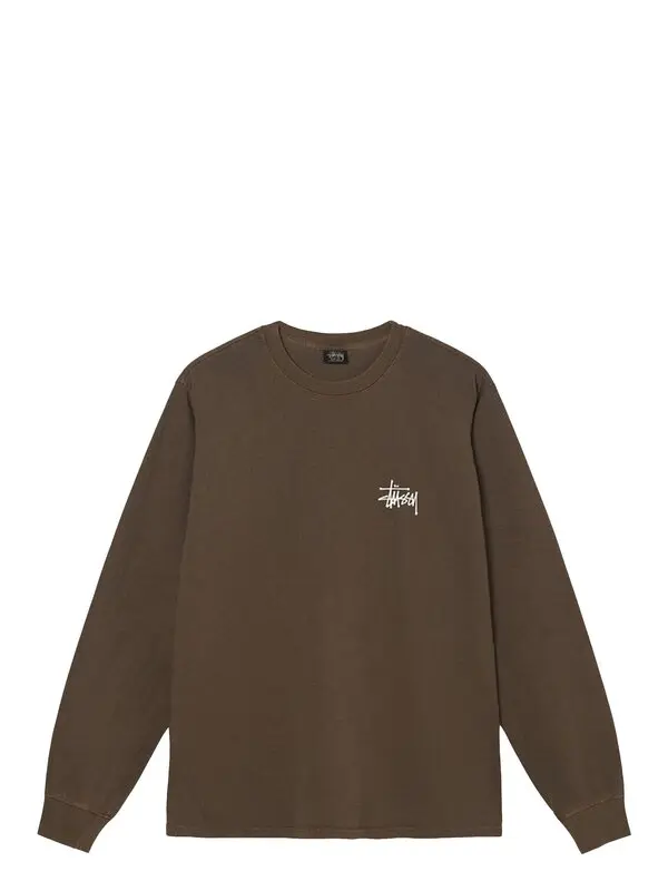 StÜssy Basic Pigment Dyed Long-sleeve Tee 'coffee - Brown