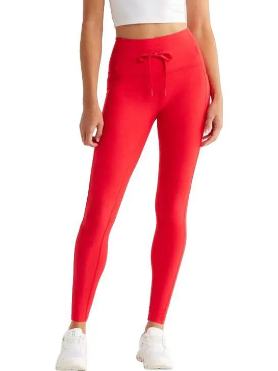 Beyond Yoga Space Dye Pocket Midi Leggings - Candy Apple Red Heather
