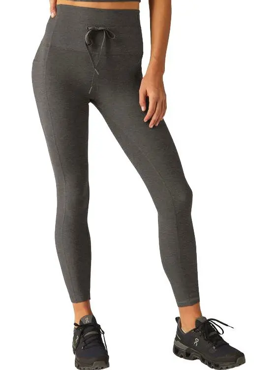 Beyond Yoga Space Dye Pocket Midi Leggings - True Gray Heather