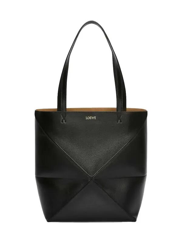 Loewe Medium Puzzle Fold Tote - Black