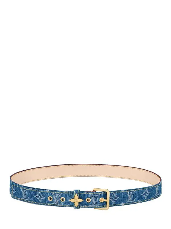 LOUIS VUITTON Flowergram Ardillon 30mm Belt - Monogram Denim Blue