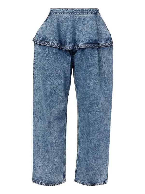 Alaïa Low-rise Wide-leg Jeans - Blue