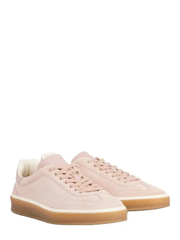 Loro Piana Tennis Walk Suede Sneakers - Pink