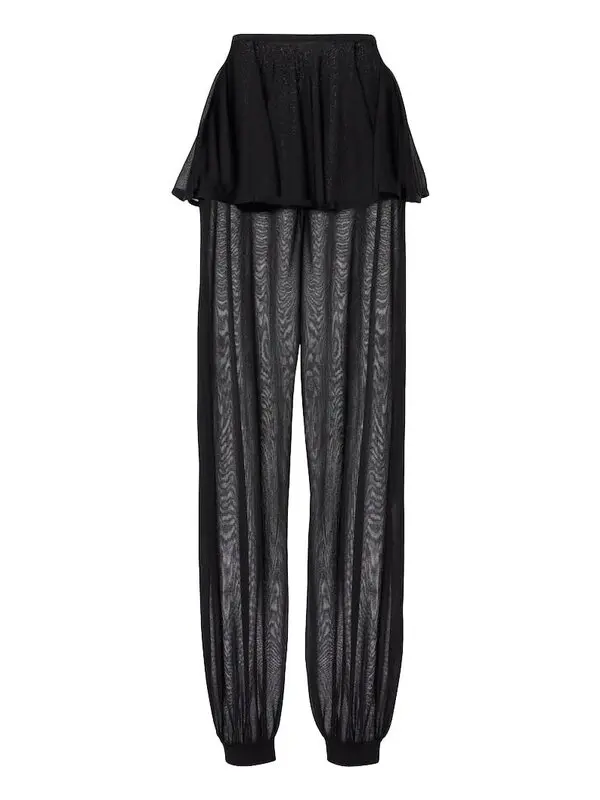 Alaïa Mid-rise Wide-leg Pants - Black