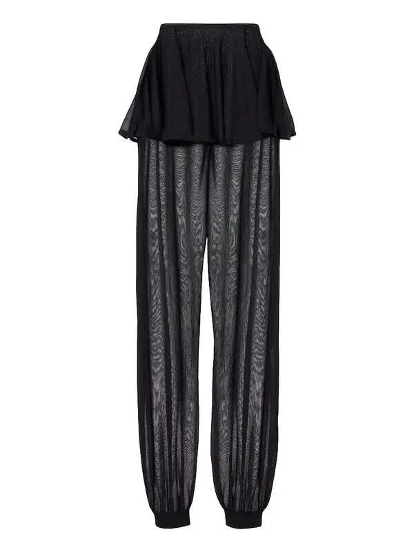 Alaïa Mid-rise Wide-leg Pants - Black