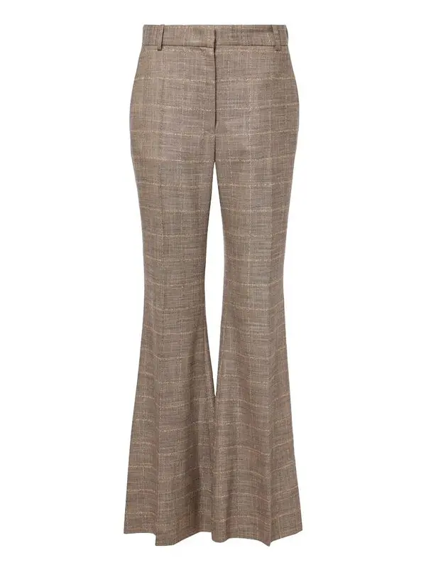 JOSEPH Stevens Wool-blend Flared Trousers - Brown