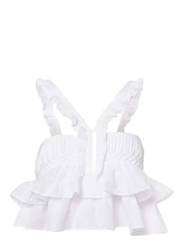 MARANT ETOILE Daliana Ruffled Top - White
