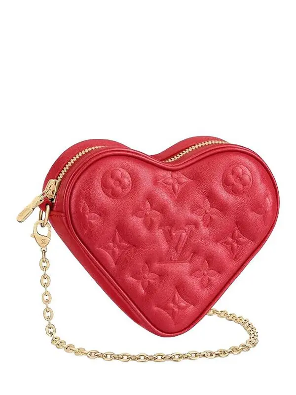 LOUIS VUITTON Heart On Chain Monogram Lambskin - Red