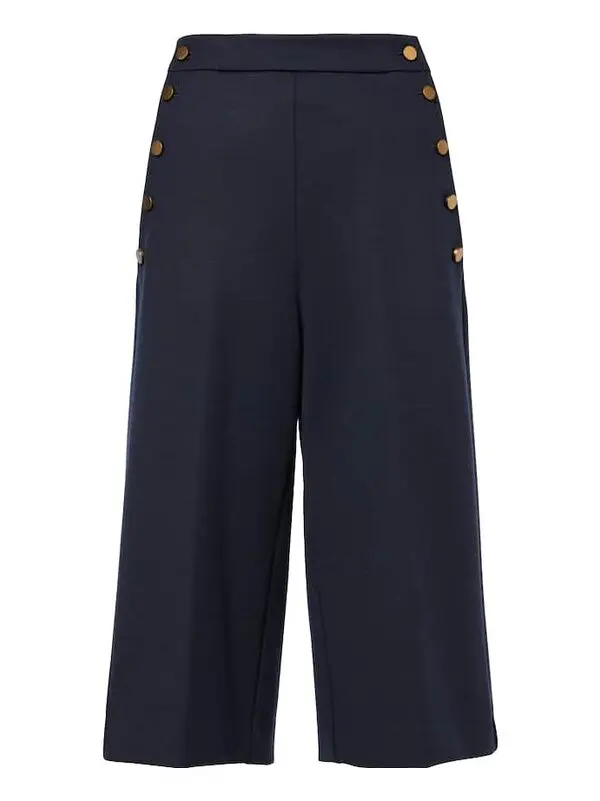 Max Mara Valdez Wool-blend Culottes - Blue