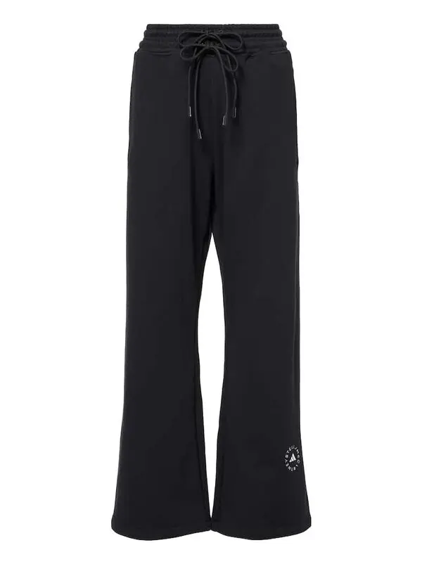 Adidas By Stella McCartney High-rise French Terry Sweatpants - Black