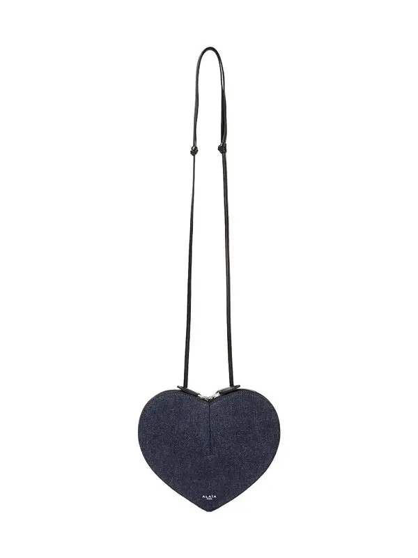 Alaïa Le Cœur Denim Shoulder Bag - Blue