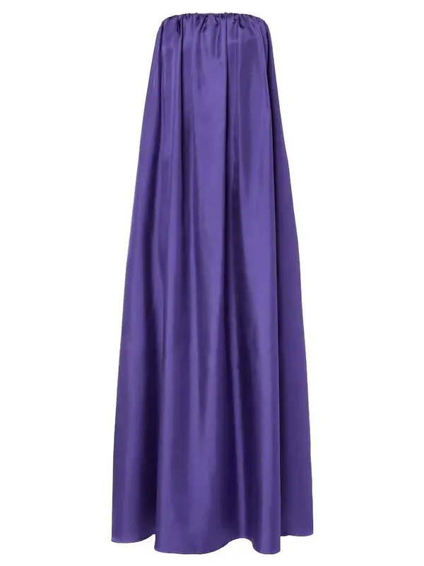 Max Mara Edda Pleated Maxi Dress - Purple