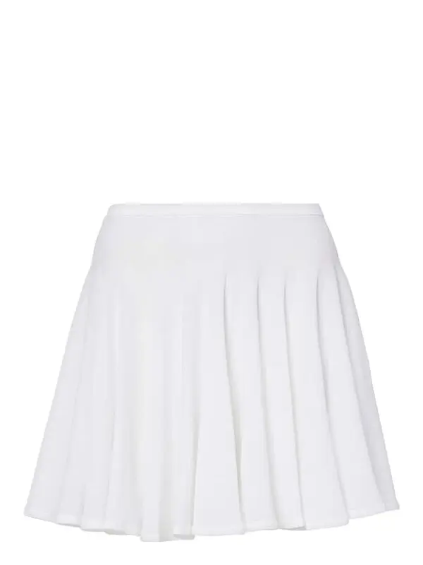 Alaïa Pleated Mini Skirt - White
