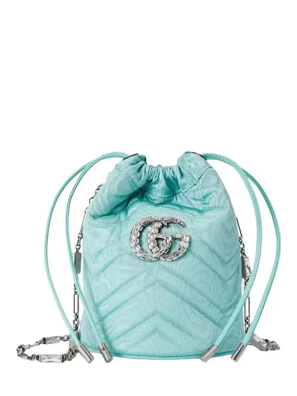 Gucci Gg Marmont Bucket Bag - Light Blue