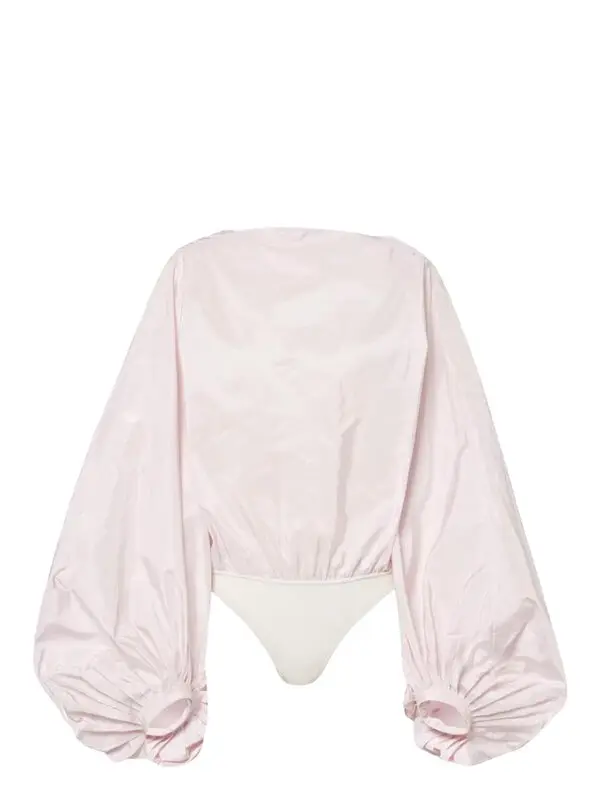 Alaïa Balloon Silk Bodysuit - Pink