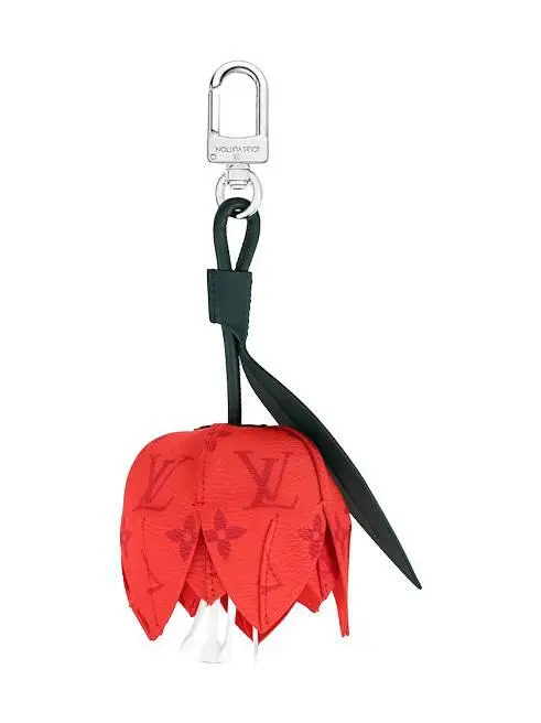 LOUIS VUITTON Mng Flower Bag Charm - Red/green