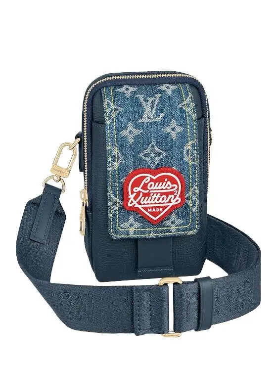 LOUIS VUITTON X Nigo Flap Double Phone Pouch Monogram - Blue