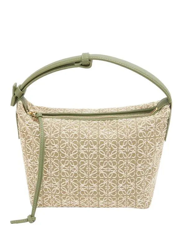 Loewe Cubi Bag Small Anagram Jacquard - Green/avocado Green