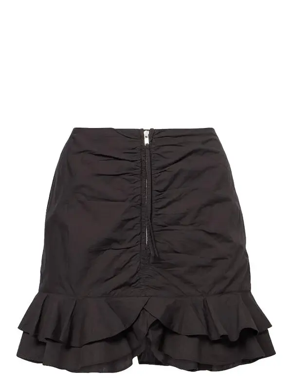 MARANT ETOILE Breena Ruffled Miniskirt - Black