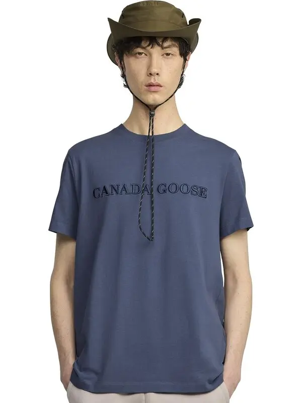 Canada Goose Emersen Embroidered Crewneck T-shirt - Ozone Blue