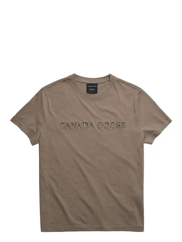 Canada Goose Emersen Embroidered Crewneck T-shirt - Taupe Grey