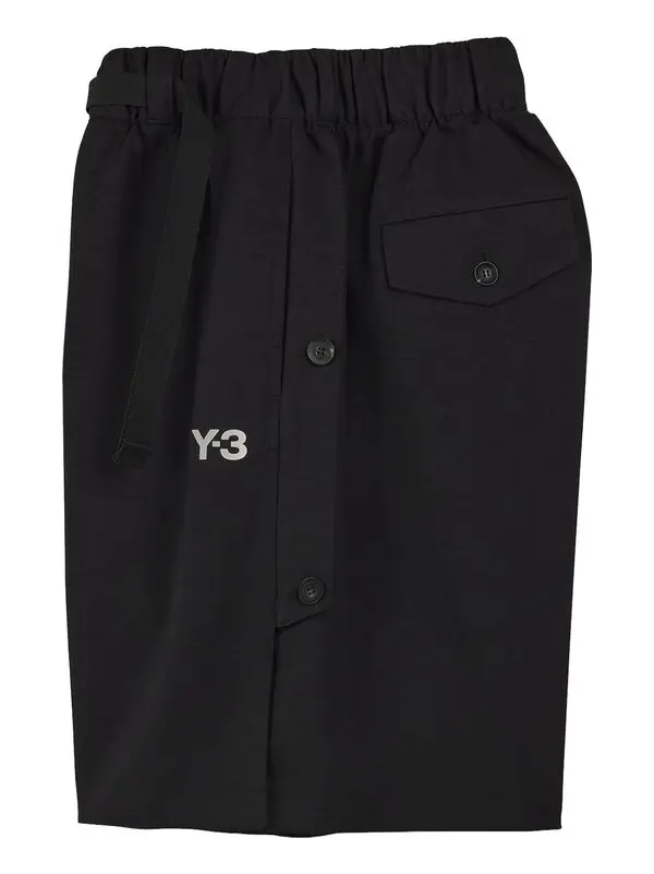 Y3 Hidden 3-stripes Track Shorts - Black