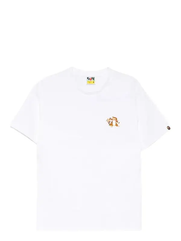 A BATHING APE Embroidered T-shirt - White