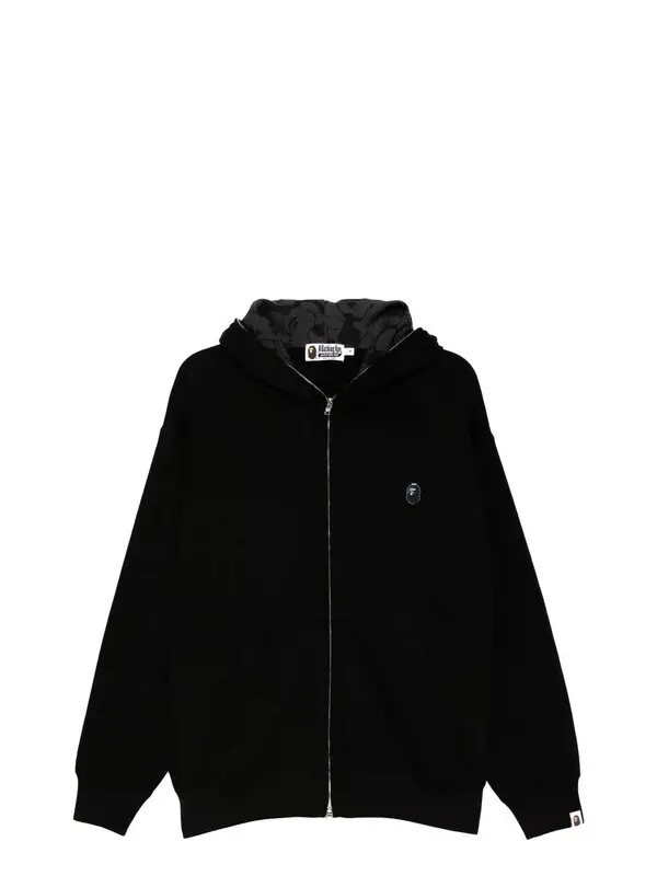 A BATHING APE Logo-plaque Hoodie - Black
