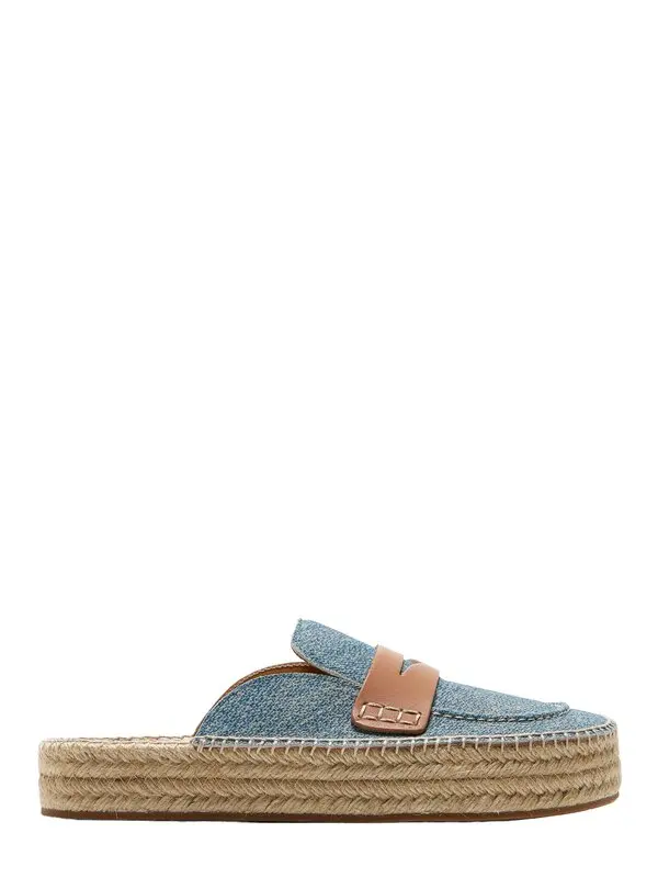 JW Anderson Suede Loafer Espadrilles - Blue