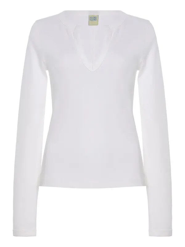 FLORE FLORE Iman Cotton T-shirt - White