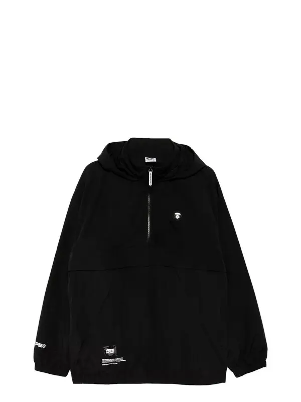 AAPE BY *A BATHING APE® Aapenow Moonface-logo Half-zip Jacket - Black