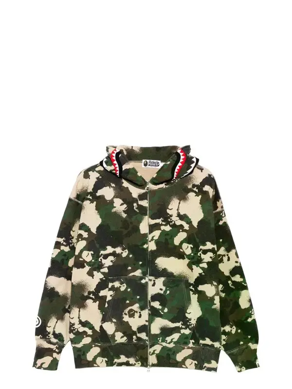A BATHING APE Printed Zip-up Hoodie - Green