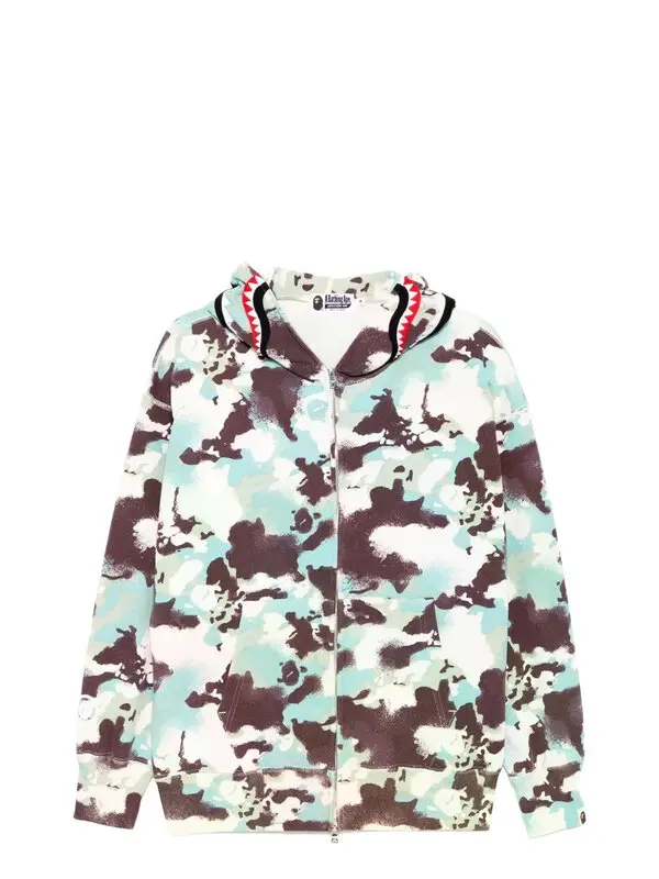 A BATHING APE Printed Hoodie - White
