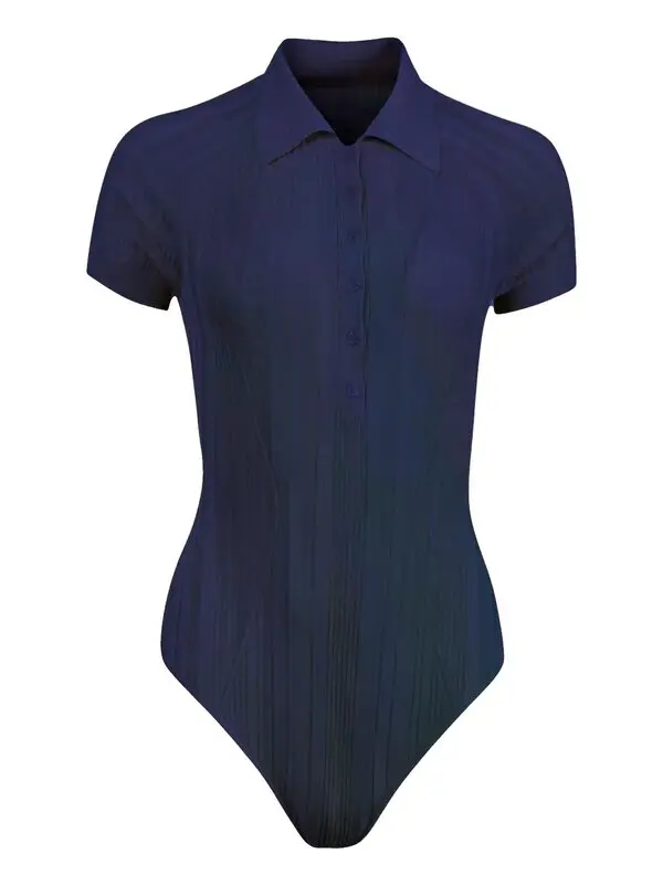 Fleur Du Mal Ribbed Bodysuit - Blue