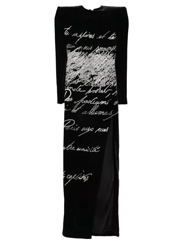 Balmain Love Letter Gown - Black