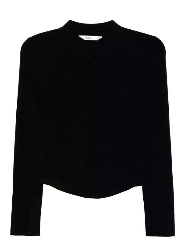 B+AB Ribbed Pankou Top - Black