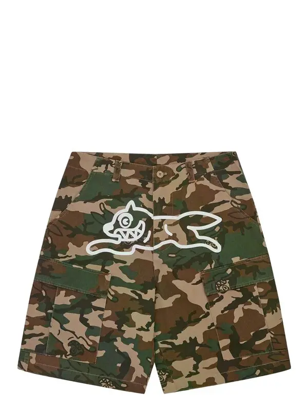 ICECREAM Running Dog Camouflage Cargo Shorts - Neutrals