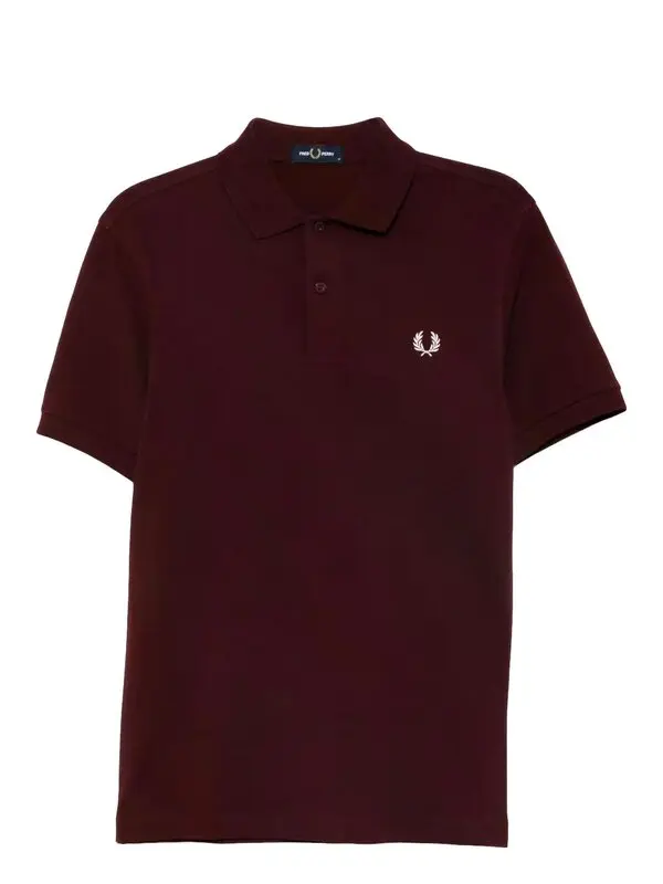 Fred Perry Cotton Polo Shirt - Red