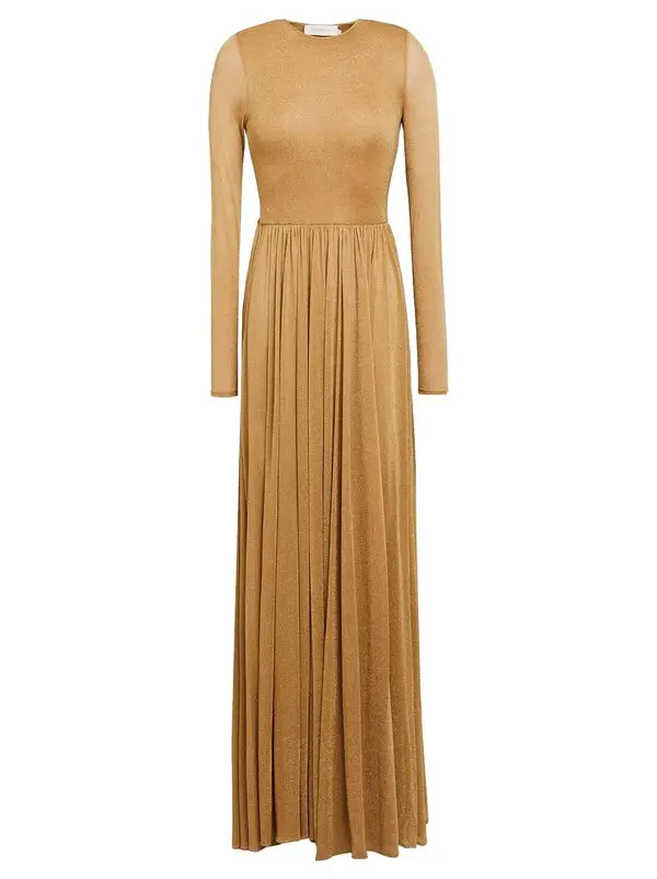 Zimmermann Metallic Jersey Gown - Gold