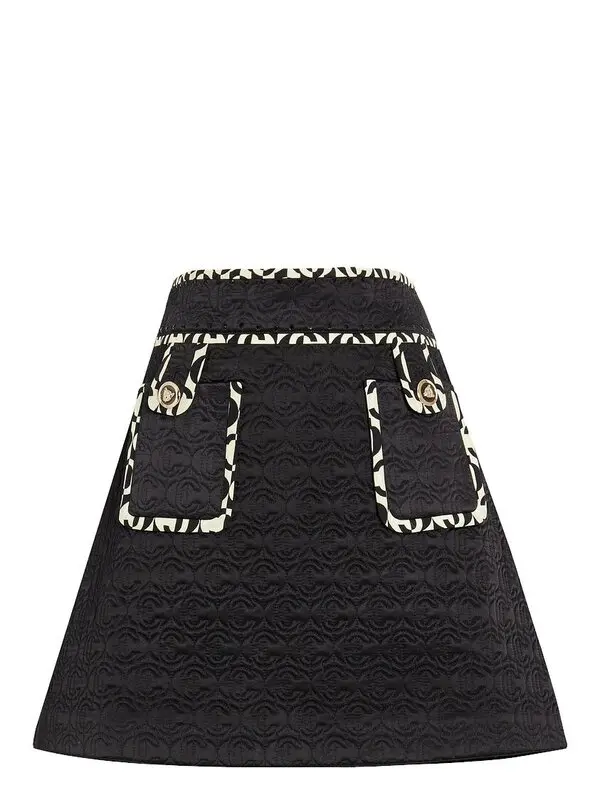 Camilla Crystal-embellished Quilted Mini Skirt - Black
