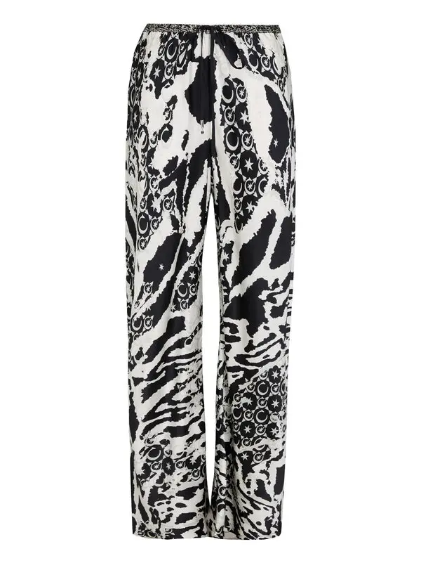 Camilla Crystal-embellished Printed Silk-satin Pants - Animal Print