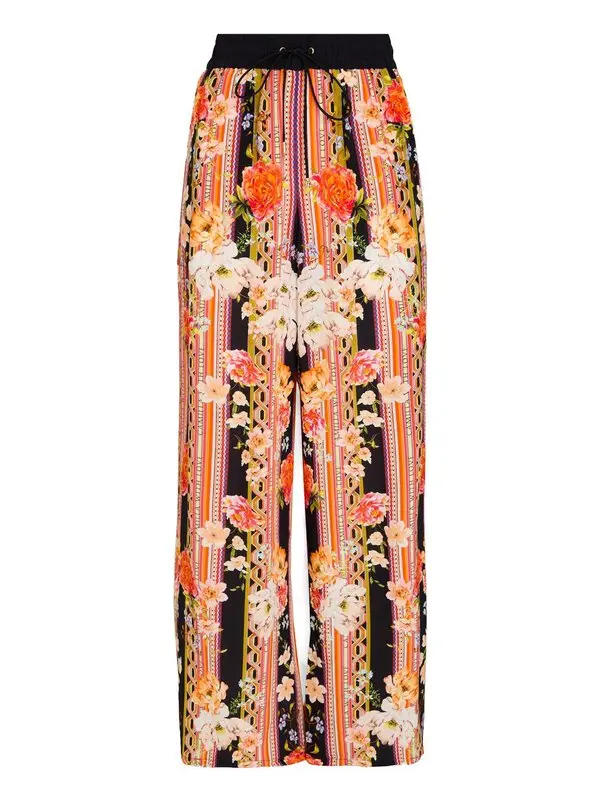 Camilla Crystal-embellished Silk Crepe De Chine Pants - Orange