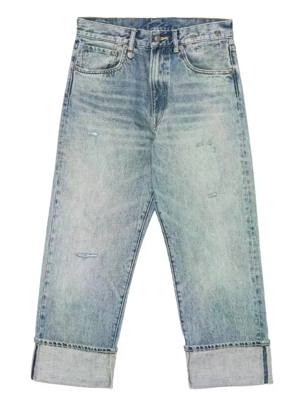 R13 Cuffed X-boyfriend Jeans - Blue