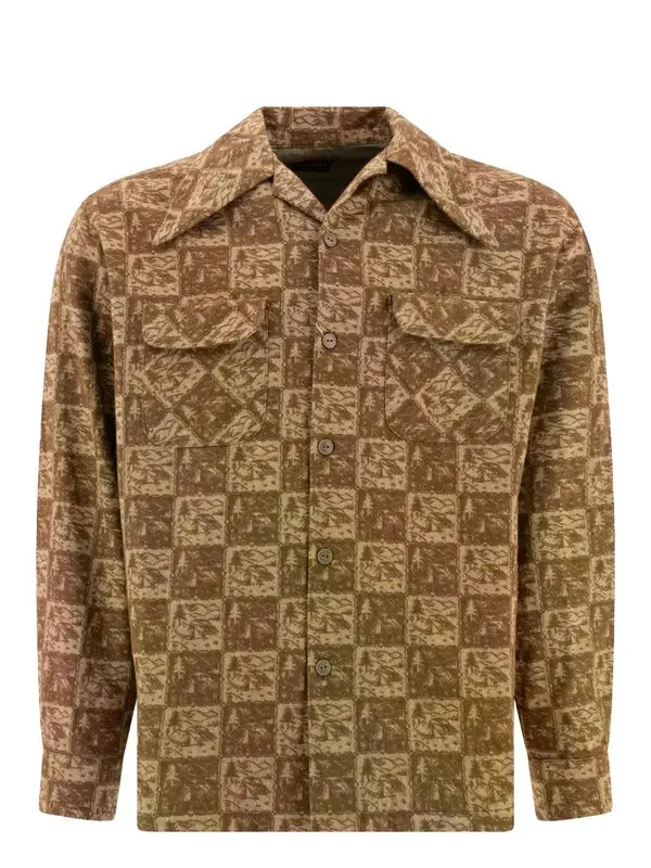 Kapital Checkerboard-pattern Jacket - Brown