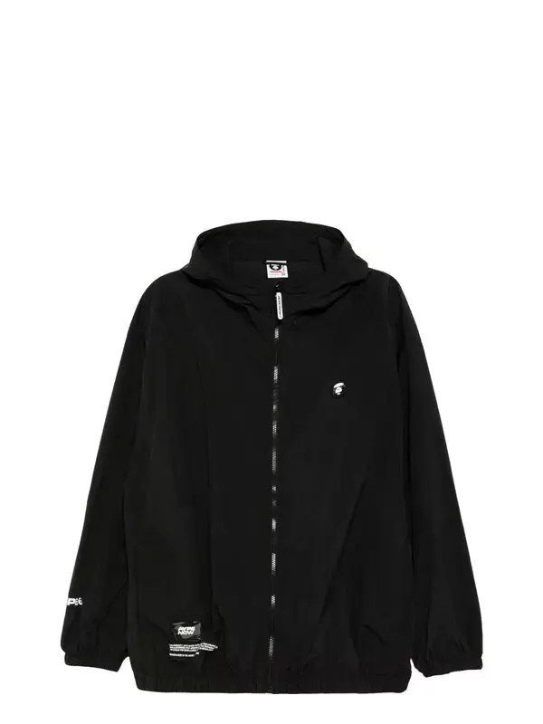 AAPE BY *A BATHING APE Logo Hooded Jacket - Black