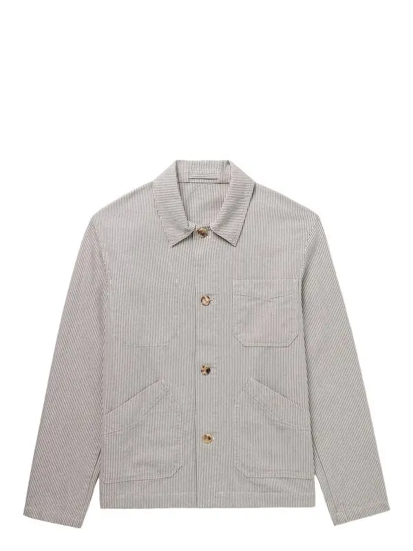 mr p. - Mr P. Striped Organic Cotton Chore Jacket