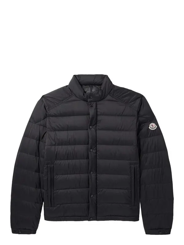 Moncler Slim-fit Logo-appliquéd Padded Shell Down Jacket - Black