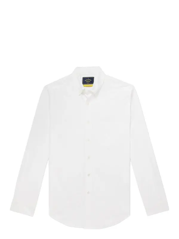 Portuguese Flannel Belavista Button-down Collar Cotton Oxford Shirt - White