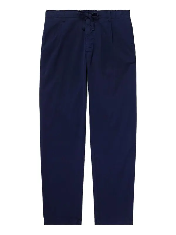 Hartford Tanker Slim-fit Cotton Trousers - Blue